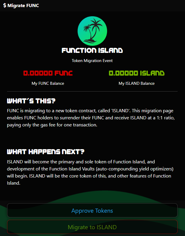 Function Island News: $FUNC Migration, $ISLAND Launch, NFTs and More!