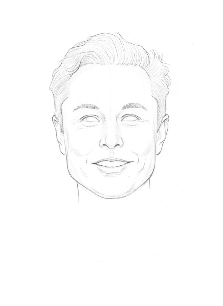 Elon Musk Pencil Drawing