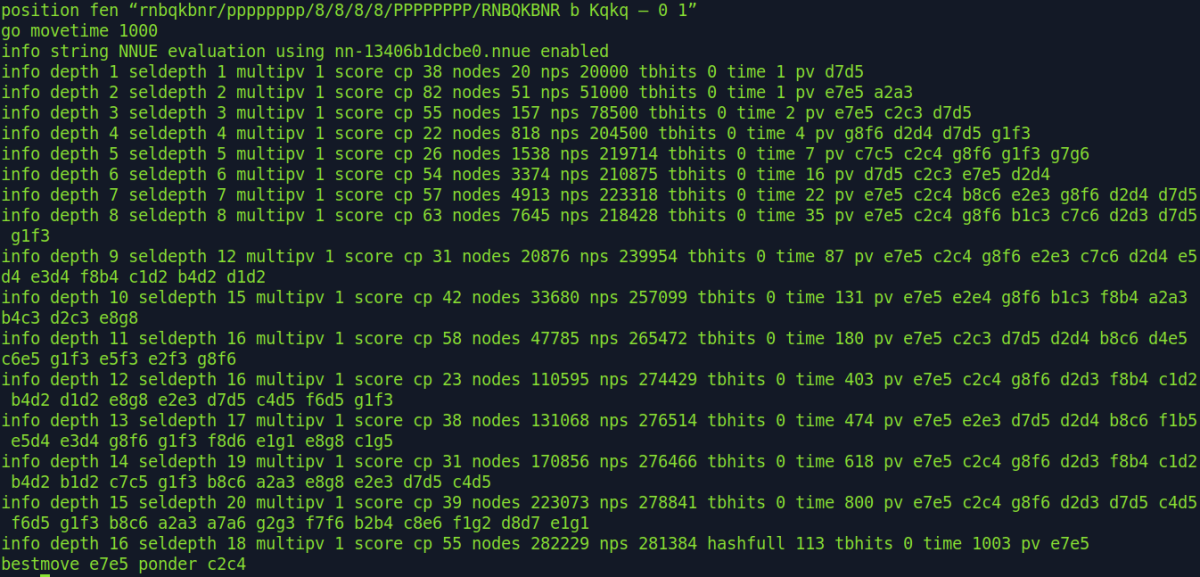A simple way to play chess with computer in Linux terminal