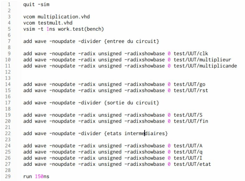 Simulation scripts in VHDL to make a binary multiplier hardware in ...