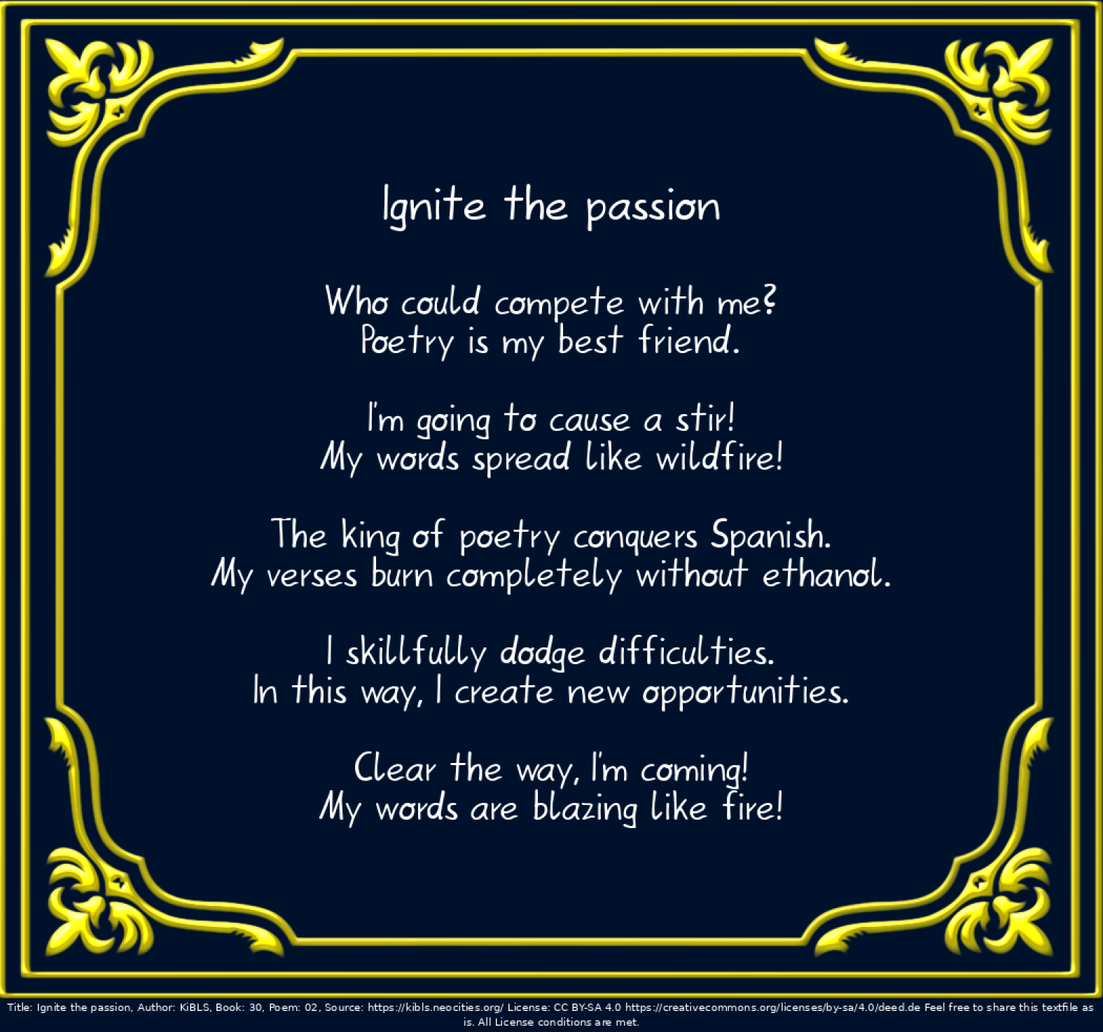 KiBLS Poetry - Ignite the passion