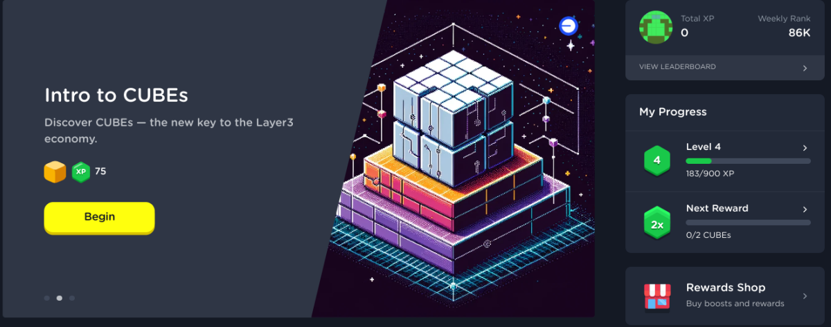Layer3 Cubes - Unique Credentials In Blockchain History