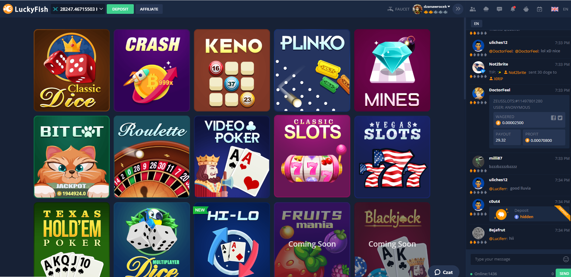 LuckyFish - The Best Crypto Gambling Site