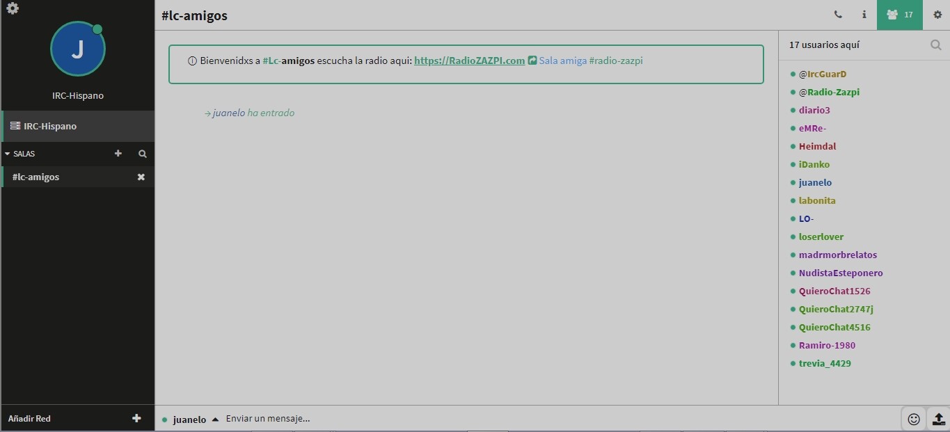 Recordando las páginas de chat