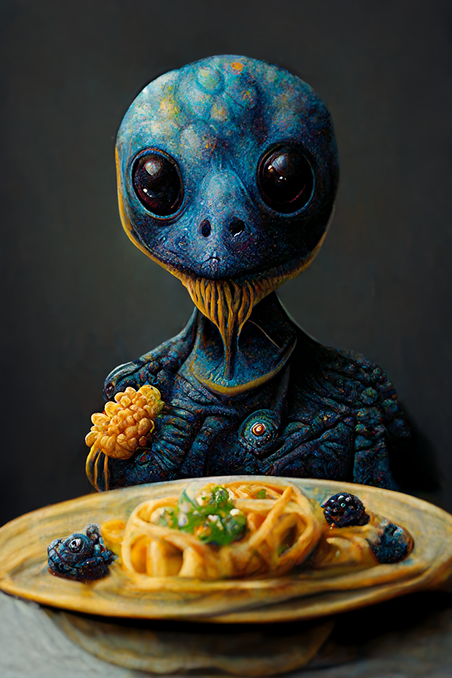 Aliens ️ Pasta 1-10 | Ai Artworks & NFTs | Made with Midjourney