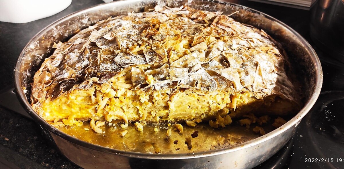 Foodbook #878 Greek pasta phyllo pie – Makaronopita