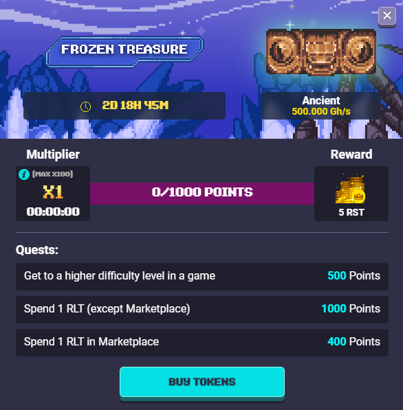 Frozen Treasure RollerCoin Mini Event