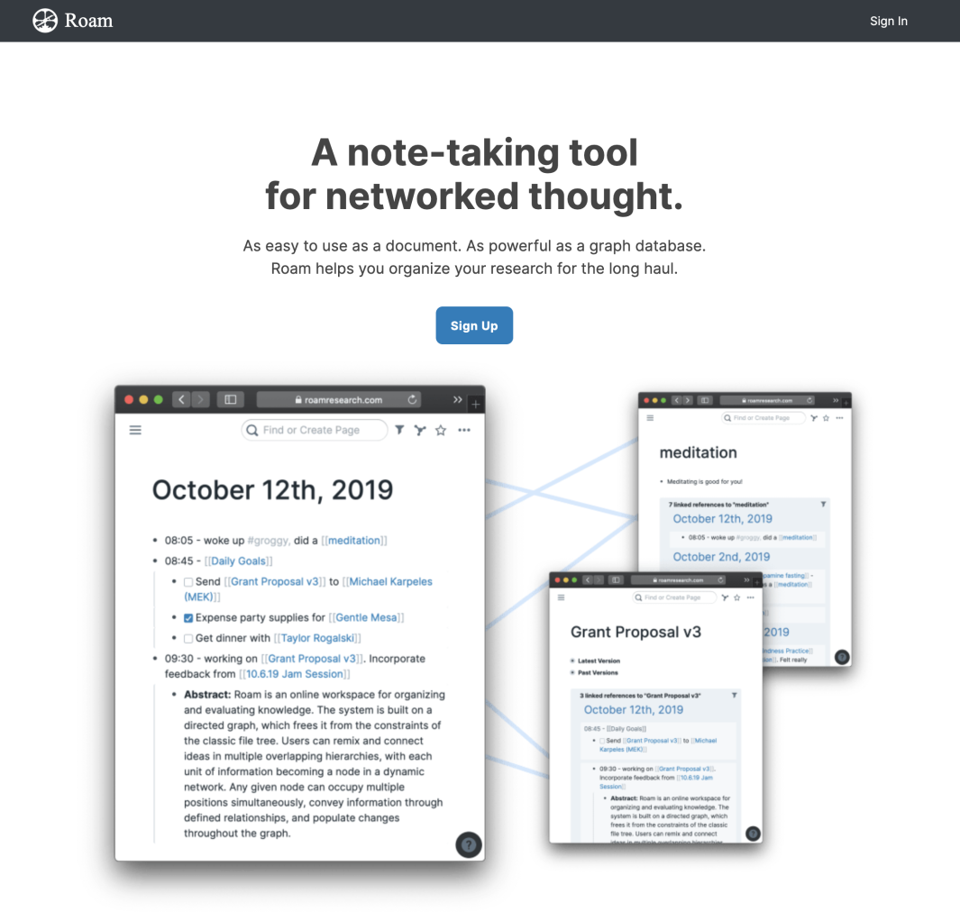 Roam Research: A Note-taking Tool for Networked Thought and a Web ...