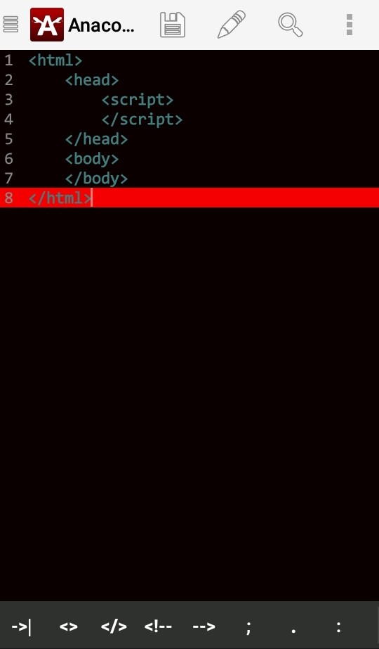Anacode, potente IDE para móviles