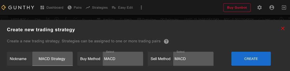 Gunbot MACD Strategy Explained