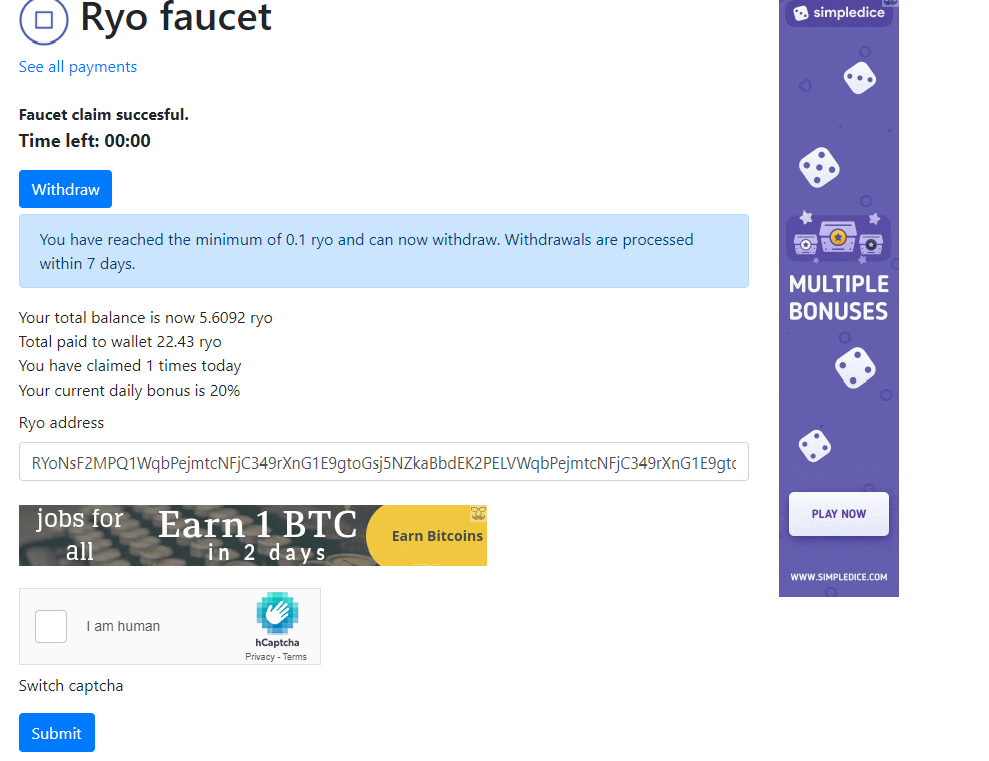 Free Ryo currency (RYO)