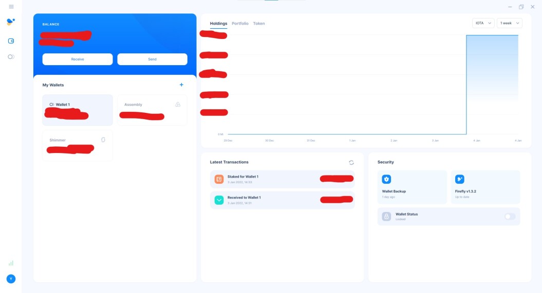IOTA staking in FireFly Wallet