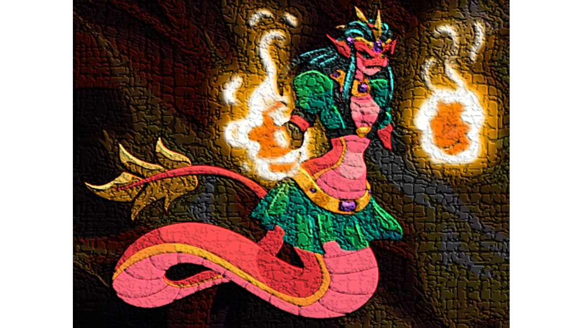 Naga Fire Wizard | Art | Real or Pixelated