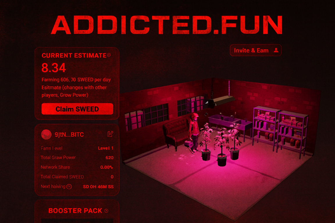 Addicted.fun Ponzi Weed Farming Simulator