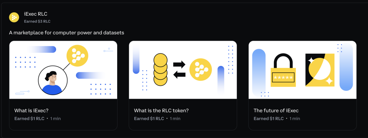 coinbase: earn 3$ into iExec airdrop