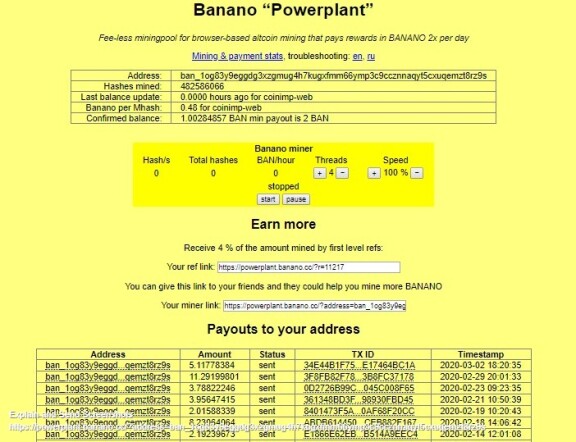 Banano Coin Mining