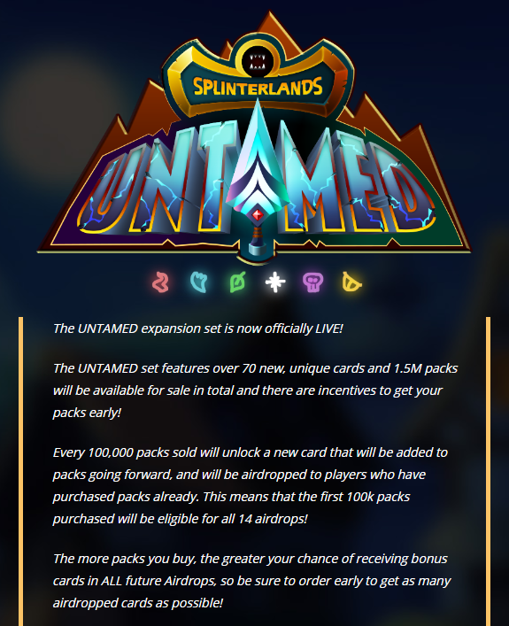 Untamed AIRDROPS - An Epic Splinterlands Reward