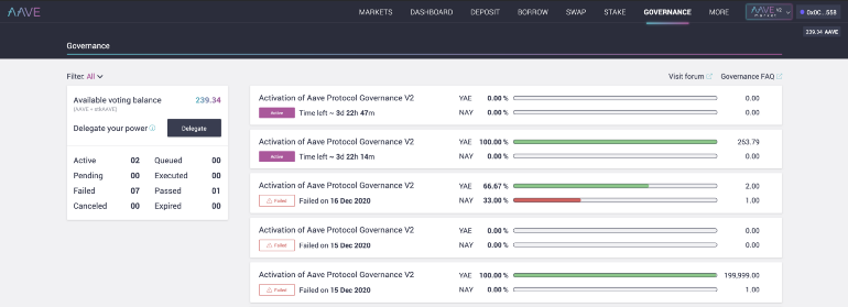 Aave Protocol Governance V2 has been activated!