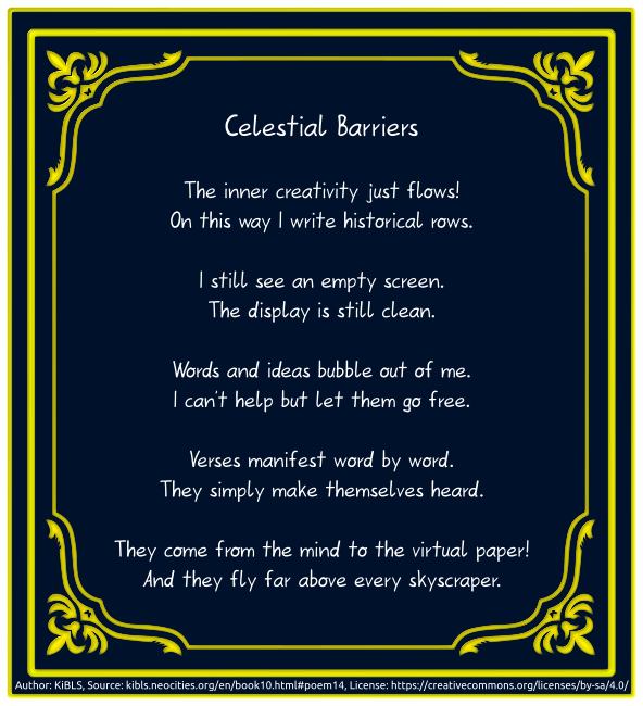 KiBLS Poetry - Celestial Barriers