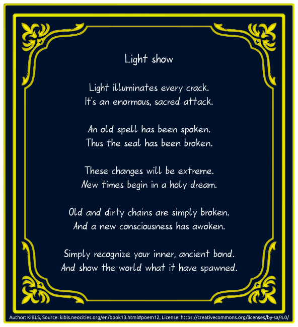 KiBLS Poetry - Light show