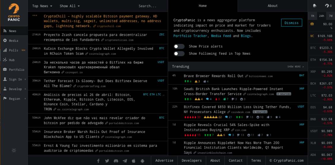 Monitorizando noticias con CryptoPanic, entérate de lo que está pasando ...