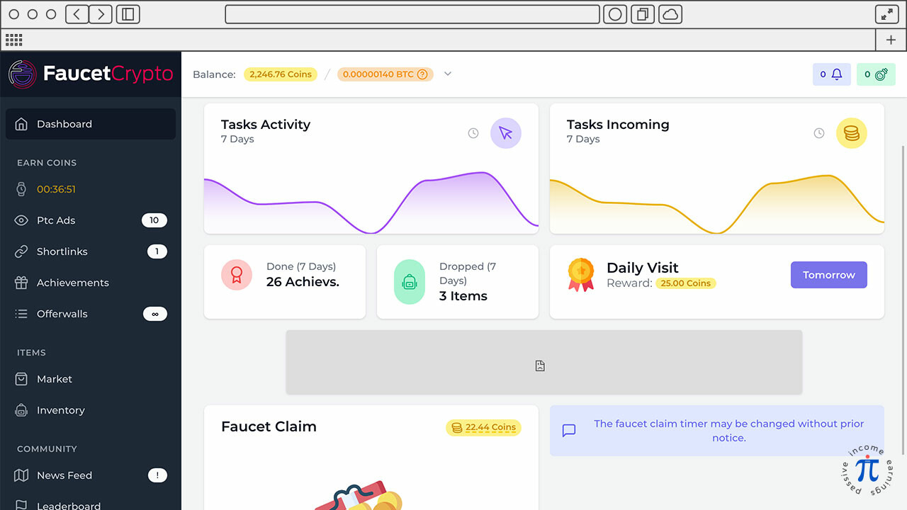 Stack some Sats with Passive Income Earnings and FaucetCrypto...