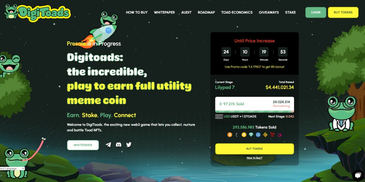 Meme Coins Taking Over - $DigiToads