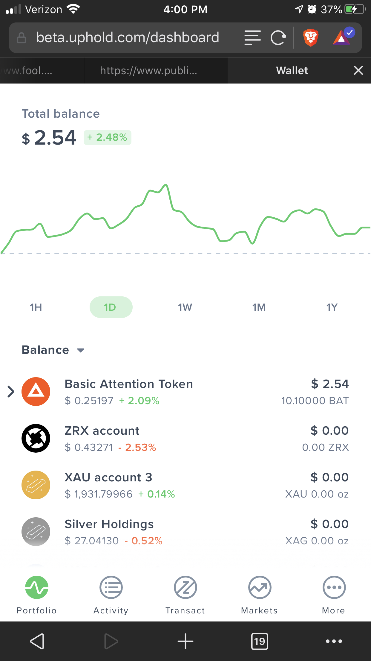 The New Uphold Wallet