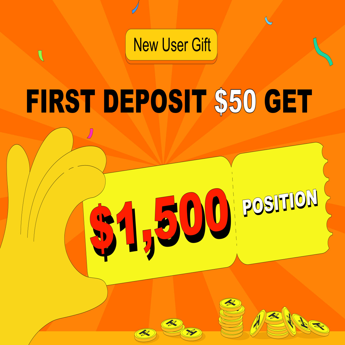Grab $1,500 Position by completing your first step on Coincall