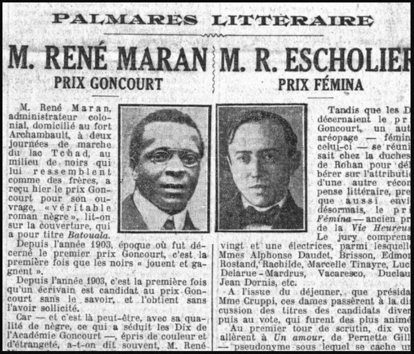 A cry against colonialism : Batouala by René Maran (1921)