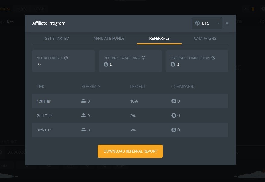 Duck Dice Bitcoin Gambling - Huge 3 Level Referral Program!