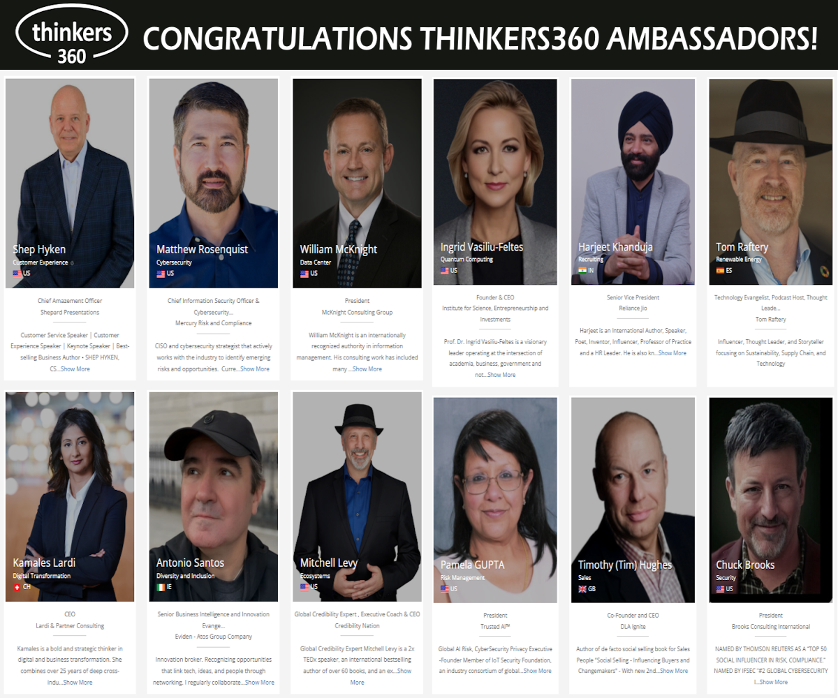 Congratulations to Thinkers360 Ambassadors!