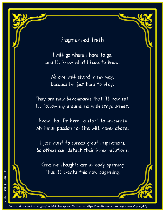 KiBLS Poetry - Fragmented truth