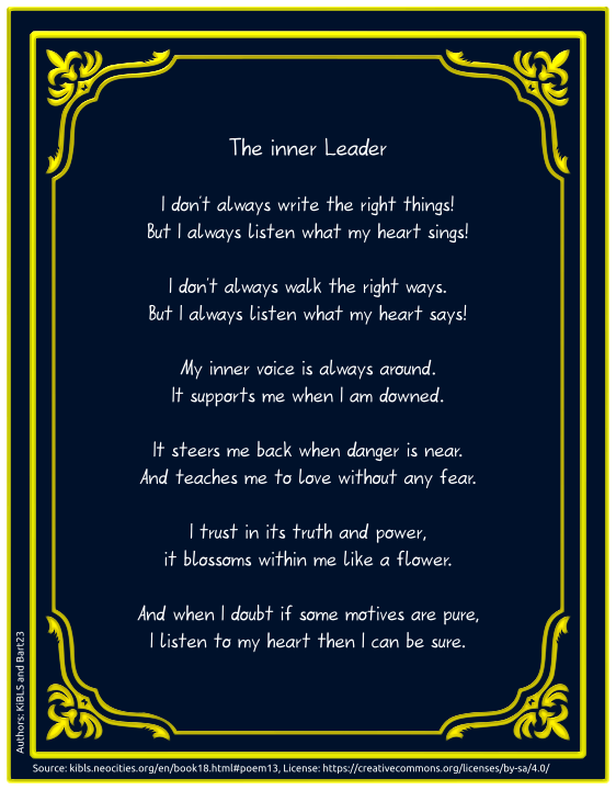 KiBLS Poetry - The inner Leader