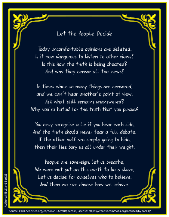 KiBLS Poetry - Let the People Decide