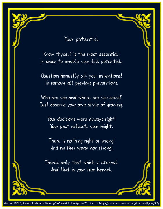 KiBLS Poetry - Your potential