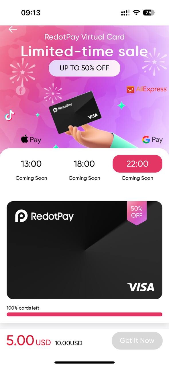 Seize Your Free RedotPay Virtual Card: Exclusive Limited-Time Offer