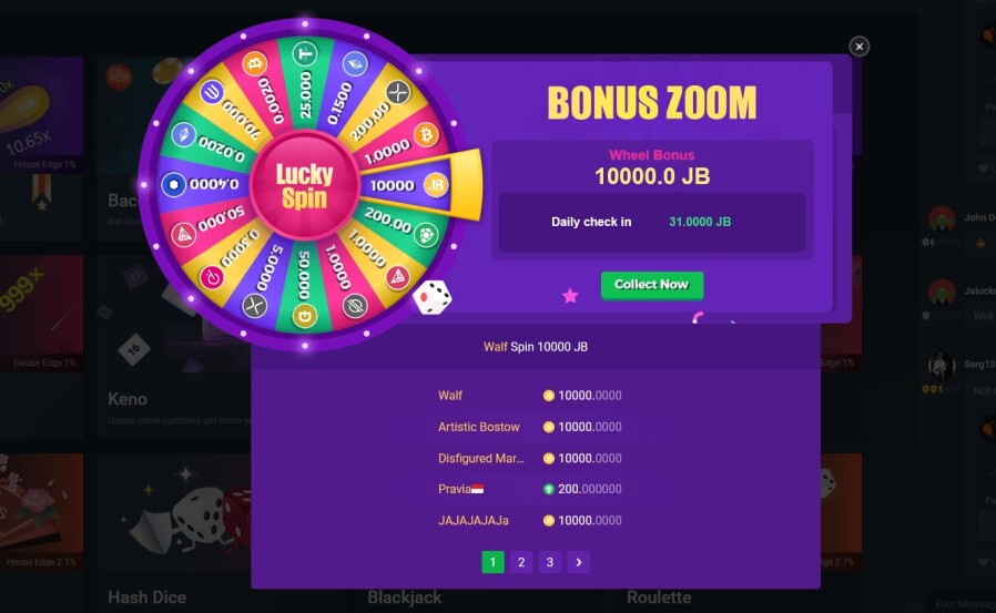 Spin The Wheel - Win 1 BTC - Get 1 Free Spin Daily From BC Game