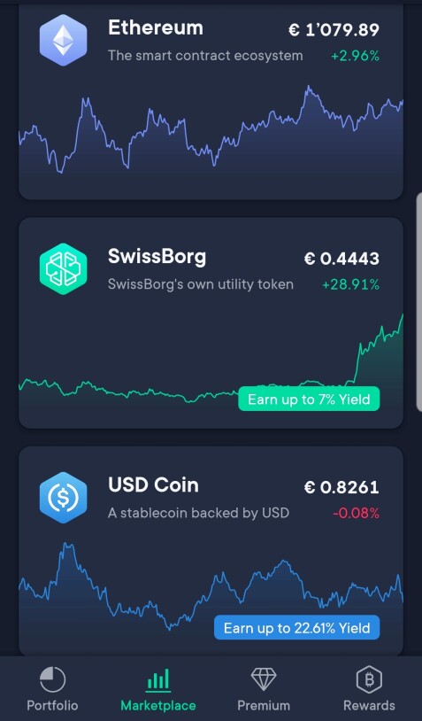SwissBorg's token yield : CHSB it's now