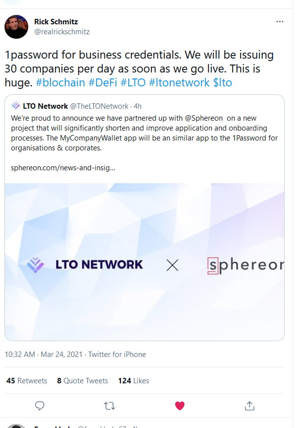 Sphereon and LTO Network Announce the MyCompanyWallet App