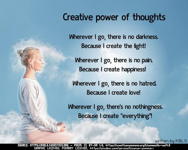 KiBLS Poetry - Creative power of thoughts