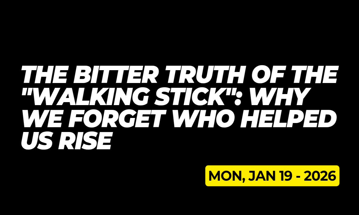 The Bitter Truth of the "Walking Stick": Why We Forget Who Helped Us Rise