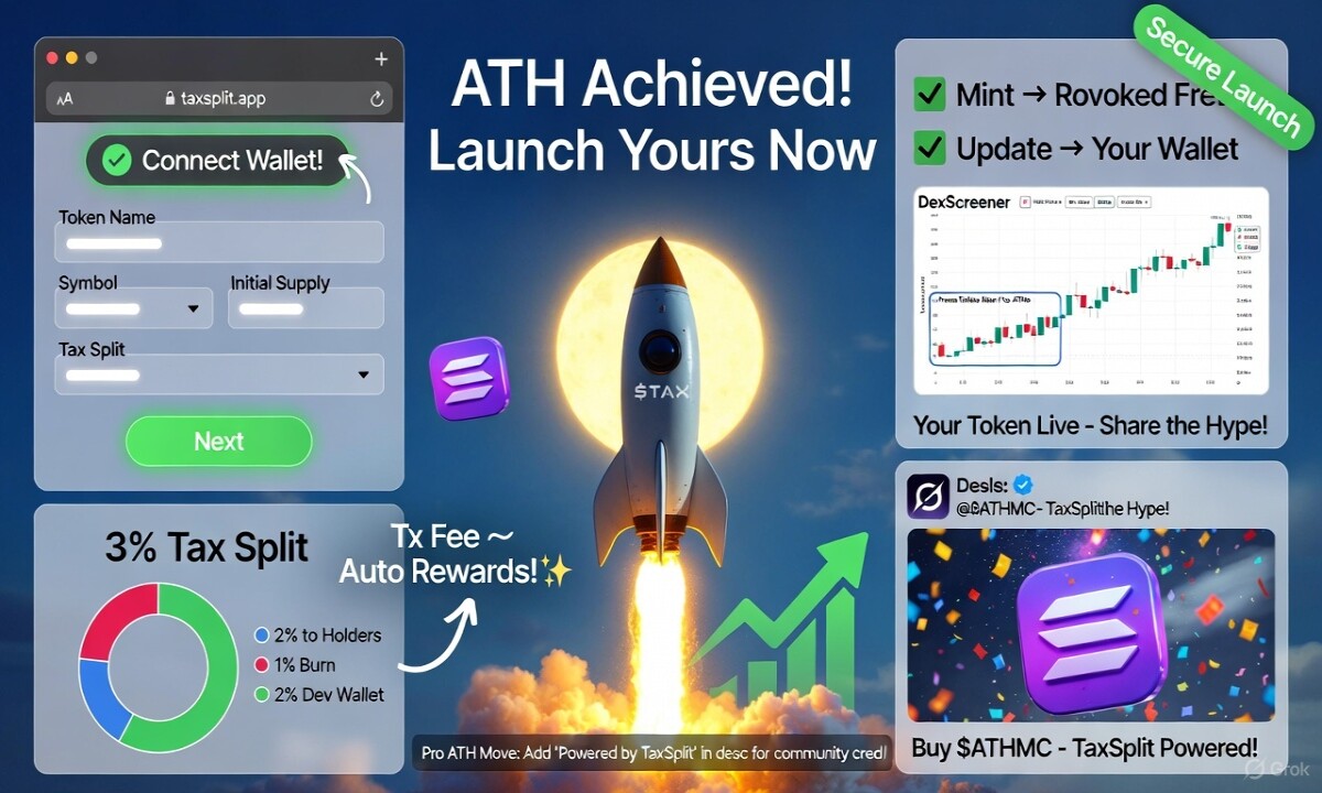TaxSplit.app: A Quick Guide into the Ultimate No-Code Solana Token Launcher