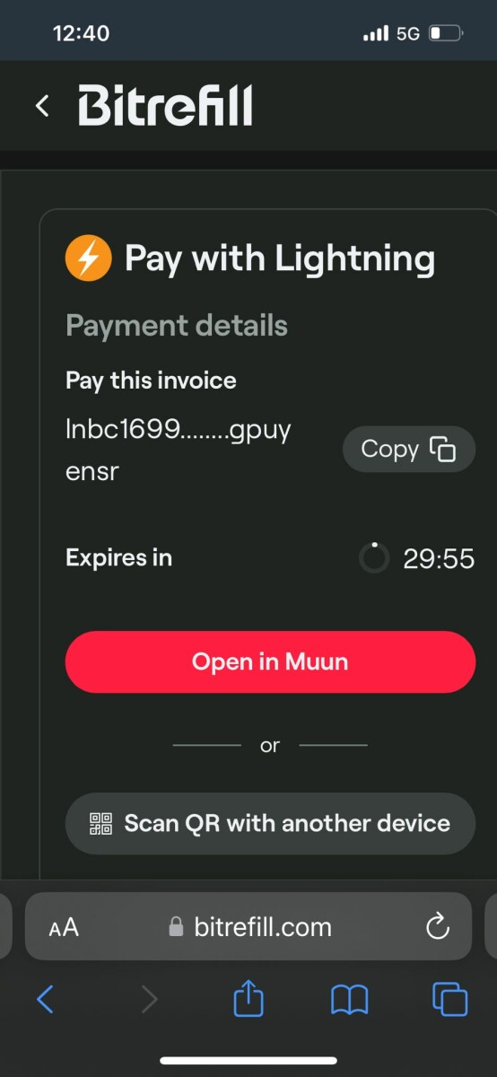 I used my sats to buy a Bitrefill gift card