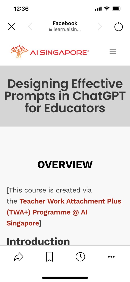 Reflections on “Designing Effective Prompts in ChatGPT for Educators”