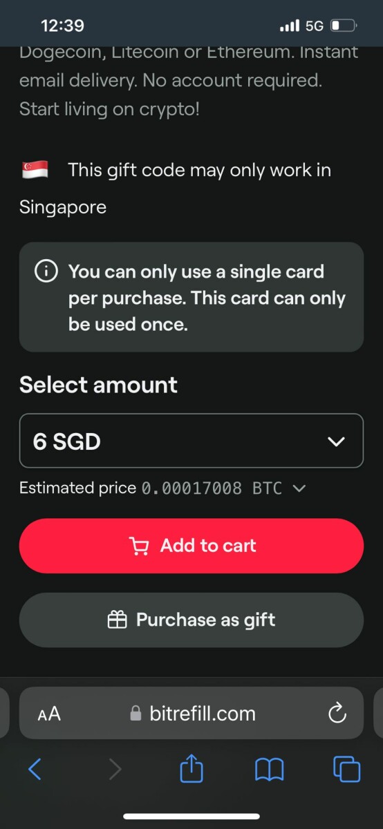 I used my sats to buy a Bitrefill gift card