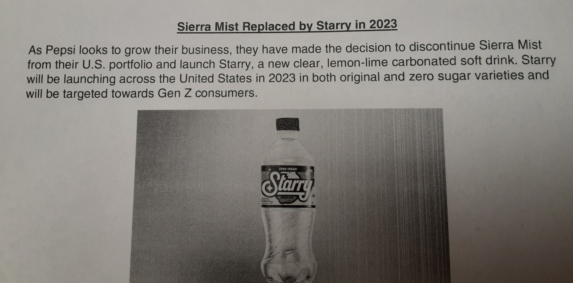 OFFICIAL: Pepsi Will Replace Sierra Mist with Starry