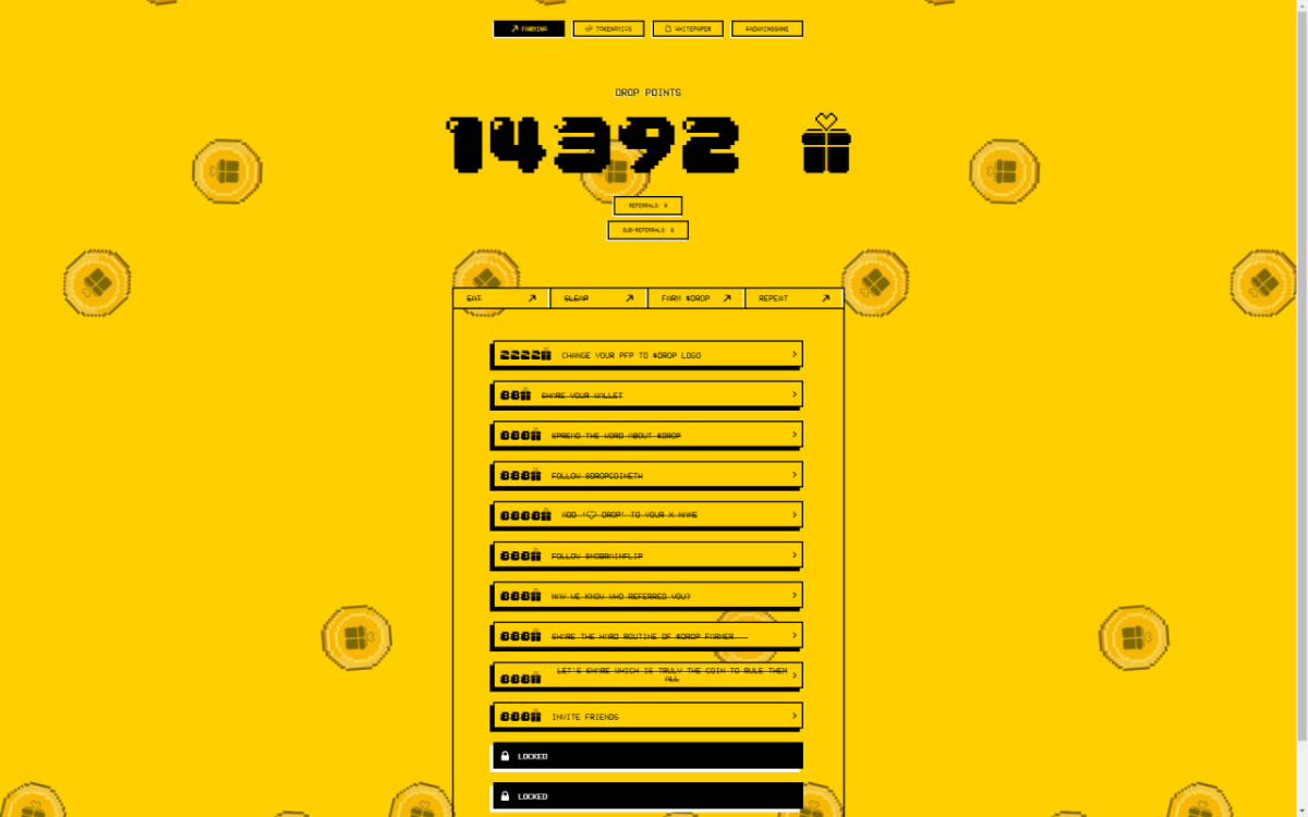 New $DROP Coin farming from CEO Cyclop with 190K followers on Twitter ...