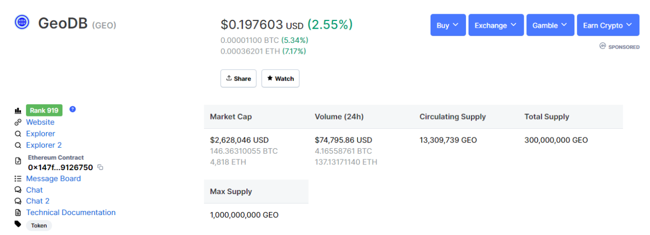 GeoCash: Earning GEO on the GO!
