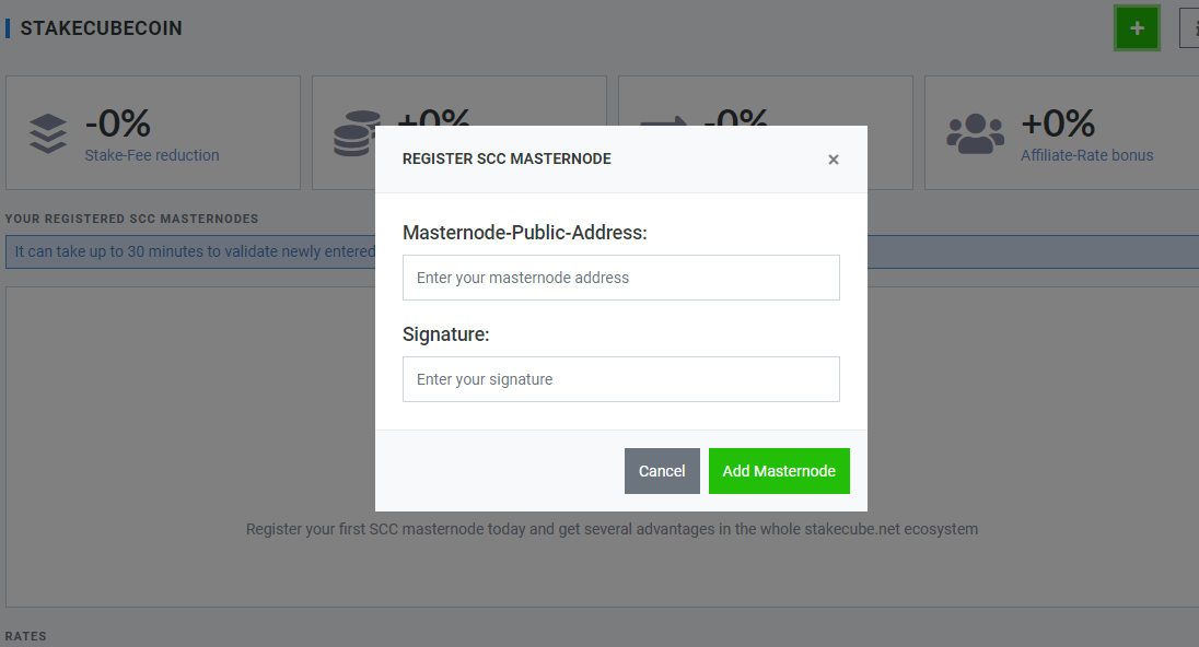 StakeCube advanced tutorial: StakeCubeCoin and how to register SCC to MasterNodes (VI)